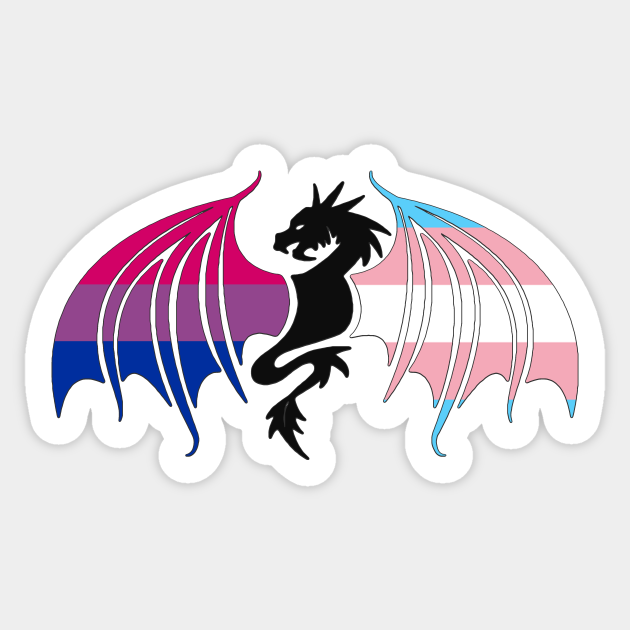 Bi Trans Pride Dragon Pride Month Sticker Teepublic Uk
